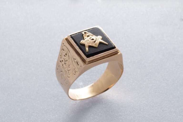Black Freemason Ring - Esoteric Freemasons